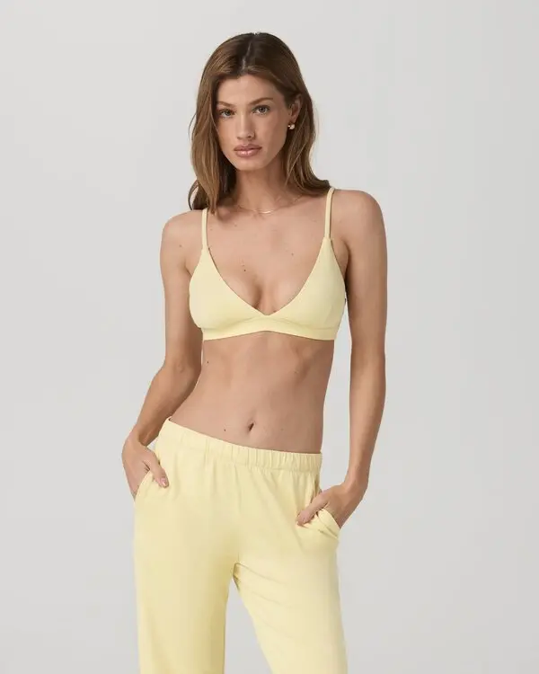 Vuori Hao Triange Bra - Lemon Snap Heather