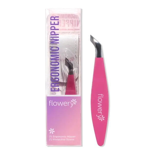 FLOWERY Ergonomic Nail Nipper With Precision Blades & Storage Case - One-color