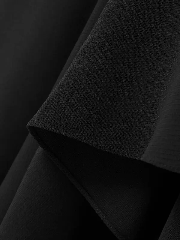 Alaïa Open-back Asymmetric Ribbed Wool Maxi Dress - Black