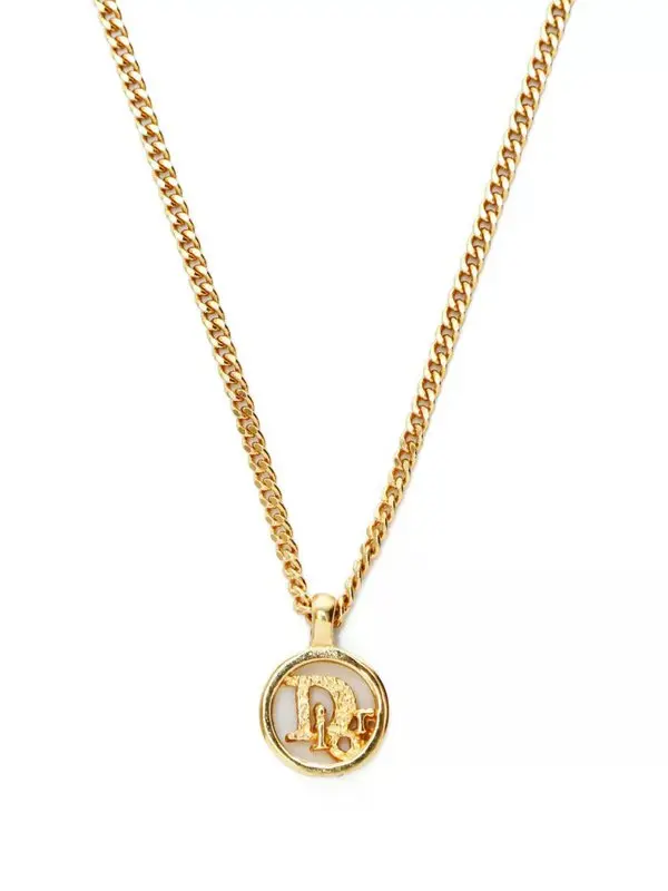 Dior Vintage 1980-1990s Logo Necklace