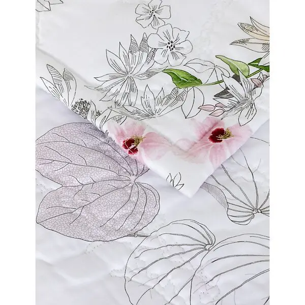 YVES DELORME Orchidee Cotton-blend Bedcover