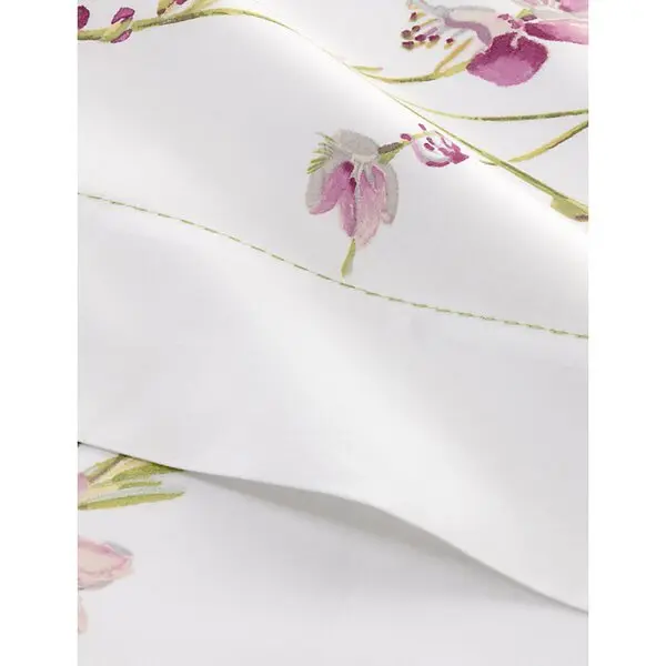 YVES DELORME Gaura Floral Cotton Flat Sheet