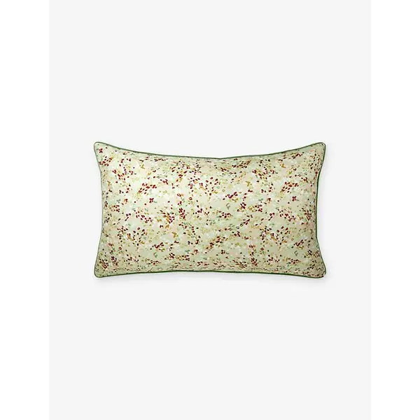 YVES DELORME Gaura Floral-print Silk Cushion Cover 57cm X 33cm - Multicoloured