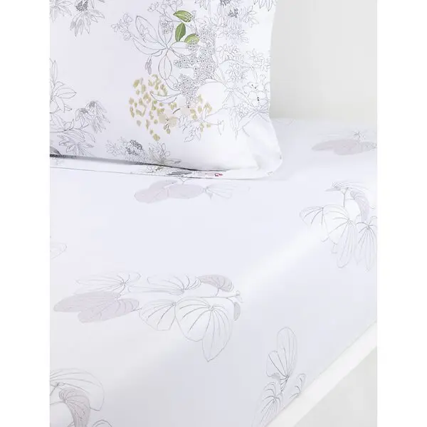 YVES DELORME Orchidee Cotton Fitted Sheet