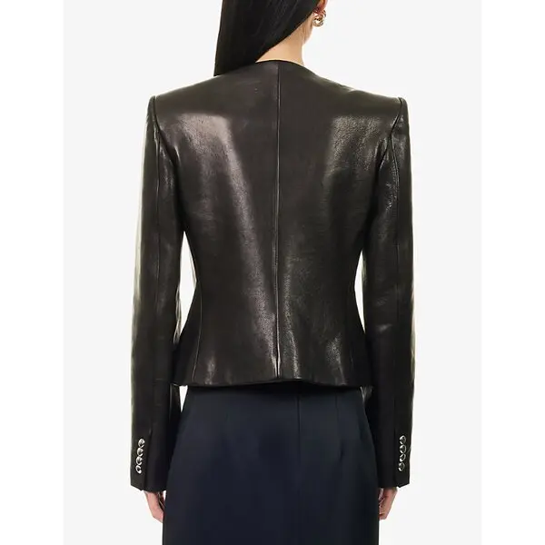 Khaite Nara Leather Tailored Jacket