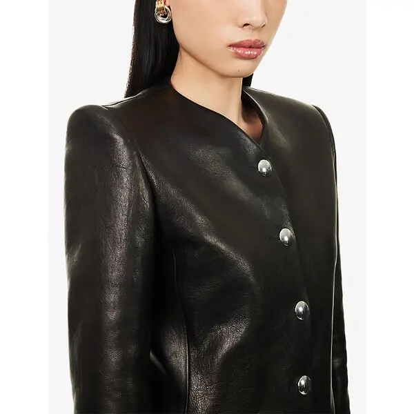 Khaite Nara Leather Tailored Jacket