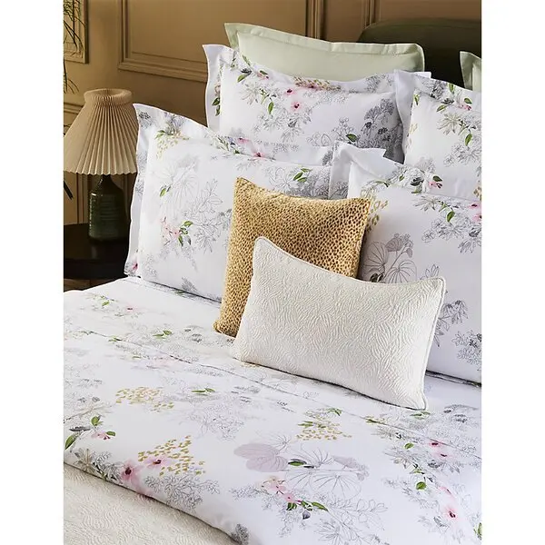 YVES DELORME Orchidee Floral Cotton Flat Sheet