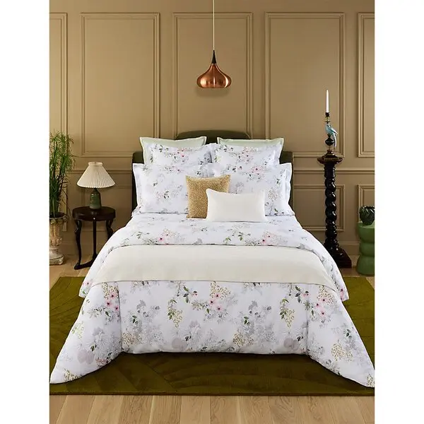 YVES DELORME Orchidee Floral Cotton Flat Sheet