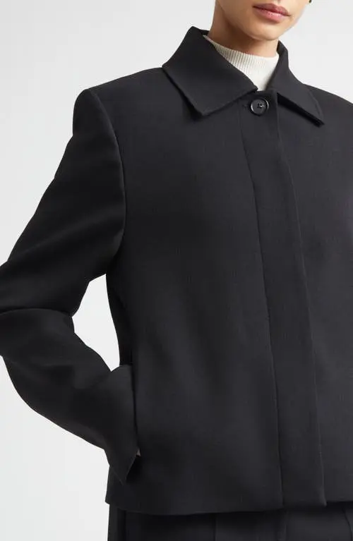 TOTEME Boxy Stretch Wool & Cotton Twill Jacket