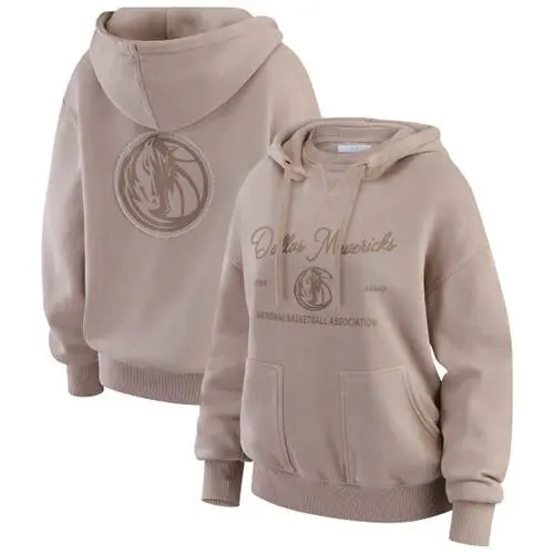 WEAR BY ERIN ANDREWS Dallas Mavericks Washed Pullover Crewdie - Tan