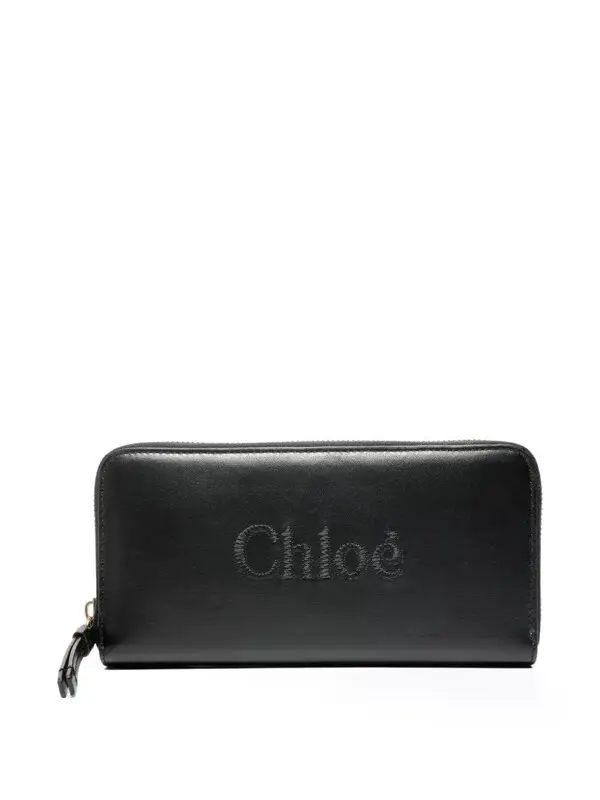 Chloé 2015-2025 Logo-embroidery Wallet - Black
