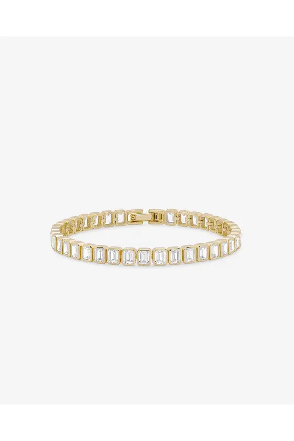 Splendid Emerald Cut Tennis Bracelet - Gold