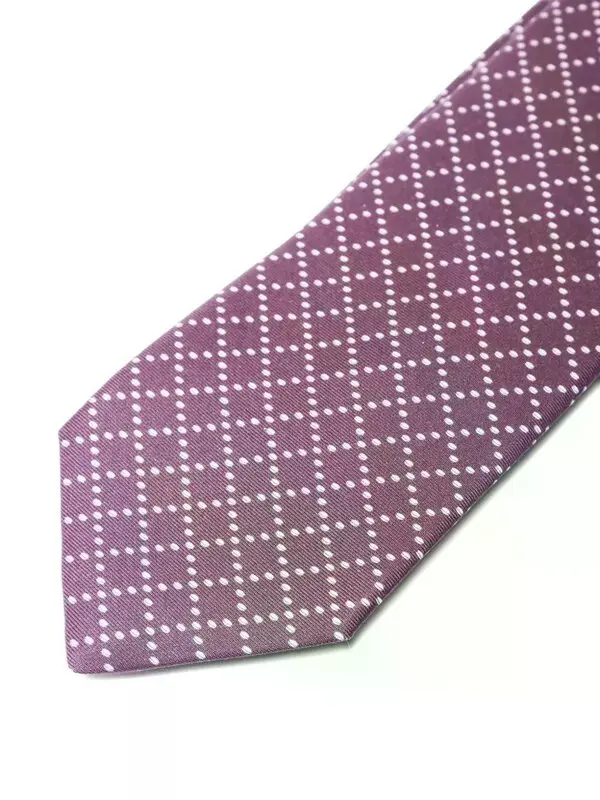 Hermès 2010s Polka Dot Tie - Purple