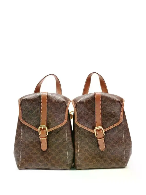 Celine 1990s-2000s Macadam Twin Backpack