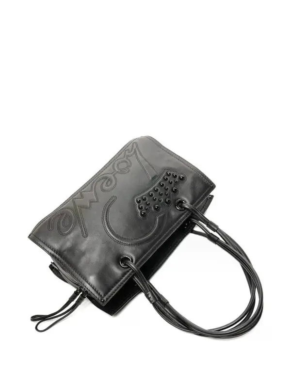 Loewe 2000s Logo-embroidery Studded Shoulder Bag