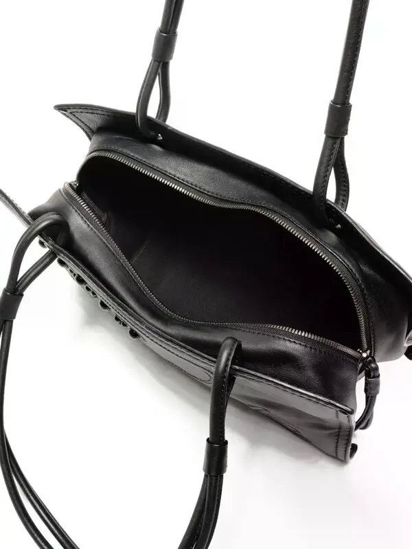 Loewe 2000s Logo-embroidery Studded Shoulder Bag