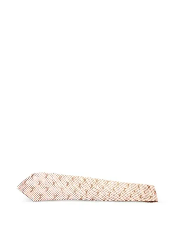 Hermès 2010s Horse Graphic Tie - Neutrals