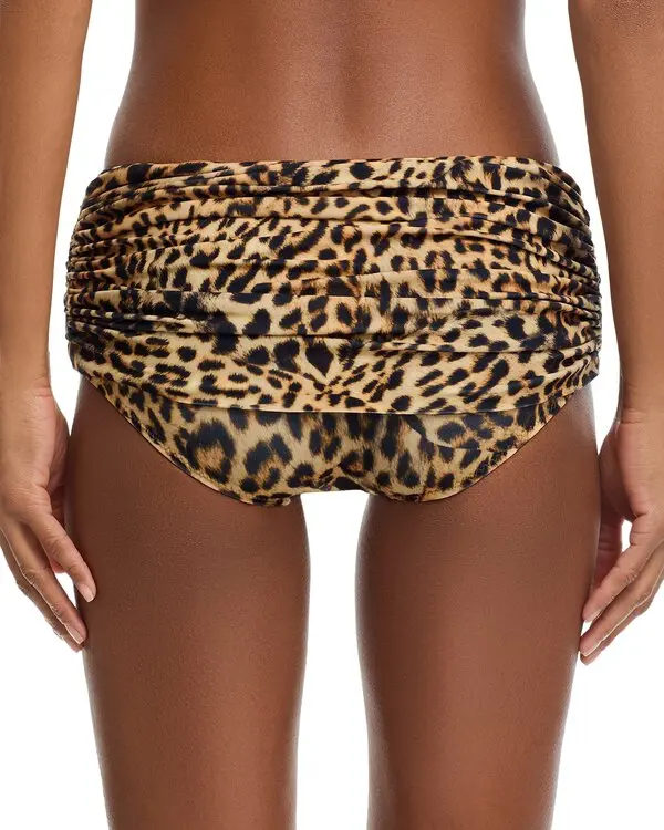 Norma Kamali Bill Cheetah Print Low Rise Bikini Bottom - Cheetah Patch