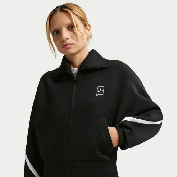 Nike Advantage Dri-fit Full-zip Tennis Jacket - Black
