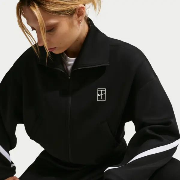 Nike Advantage Dri-fit Full-zip Tennis Jacket - Black