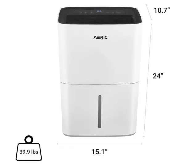 AERIC 50-pint Portable Dehumidifier With Pump & Drain