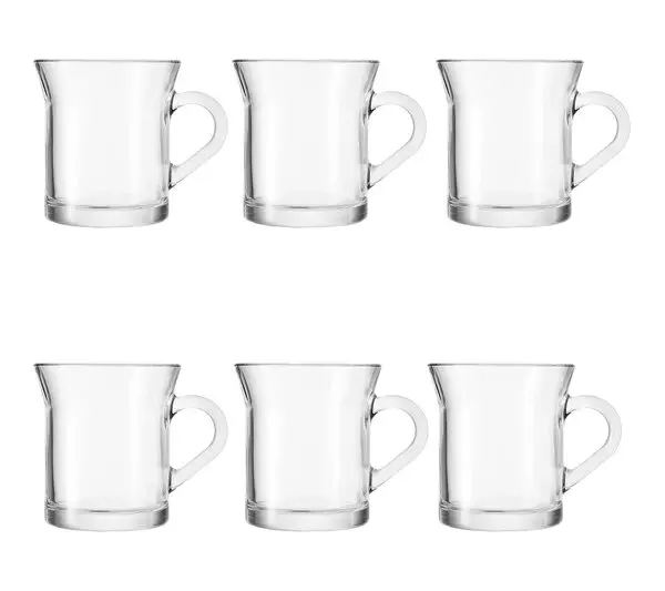 10 STRAWBERRY STREET Set Of 6 Cafe Glass Cappuc Cino Mug - One-color