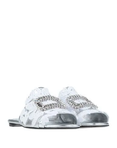 ROGER VIVIER Sandals In Leather And Textile Fibers