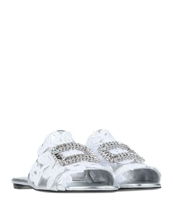 ROGER VIVIER Sandals In Leather And Textile Fibers
