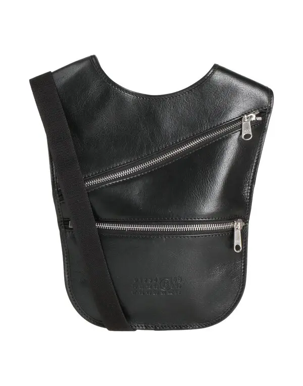 Buy MAISON MARGIELA Pebbled-leather Cross-body Bag - Black At 39
