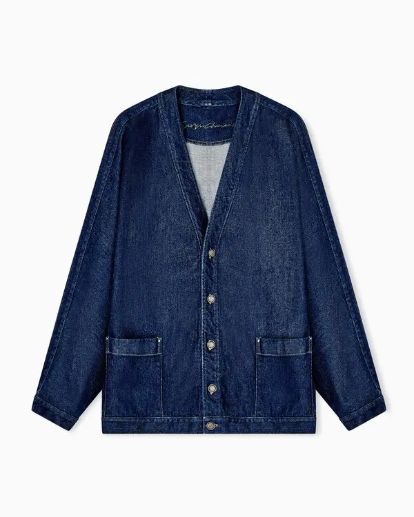 Giorgio Armani Stretch Cotton-denim Shirt Jacket