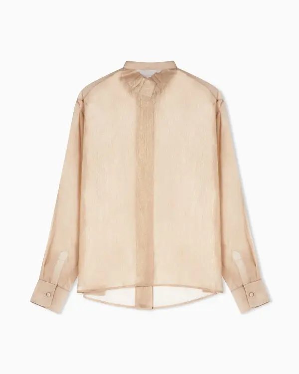 Giorgio Armani Silk Creponne Shirt - Beige