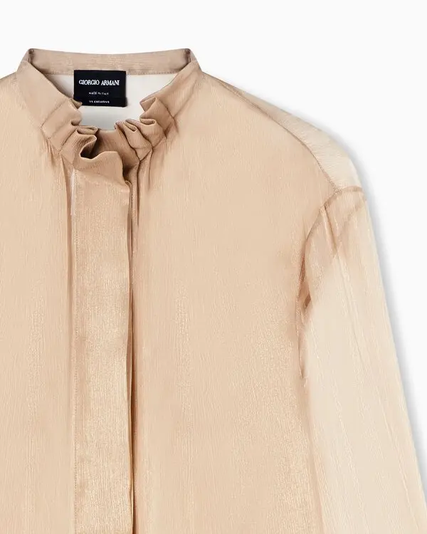 Giorgio Armani Silk Creponne Shirt - Beige