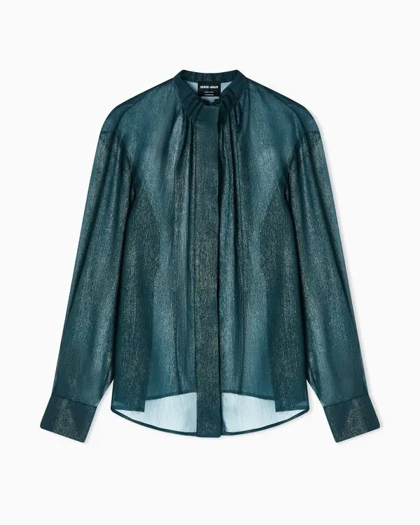 Giorgio Armani Silk Creponne Shirt - Green
