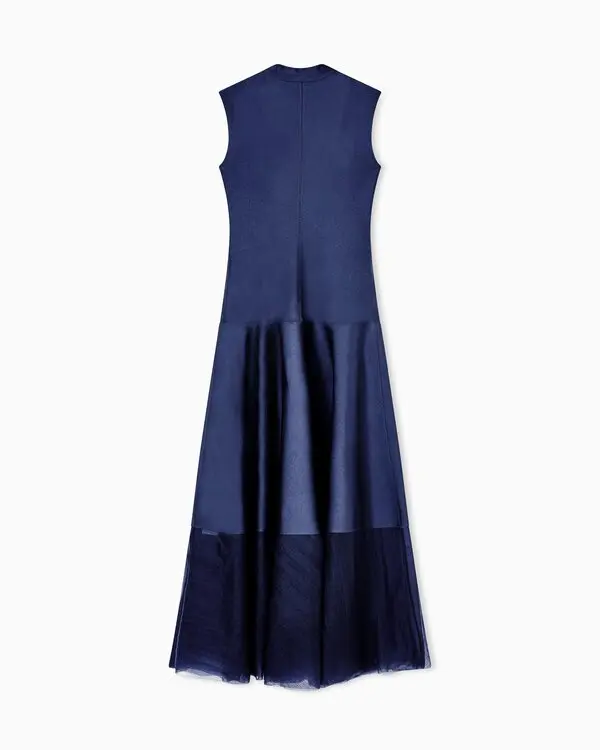 Giorgio Armani Long Dress In Scuba And Jersey
