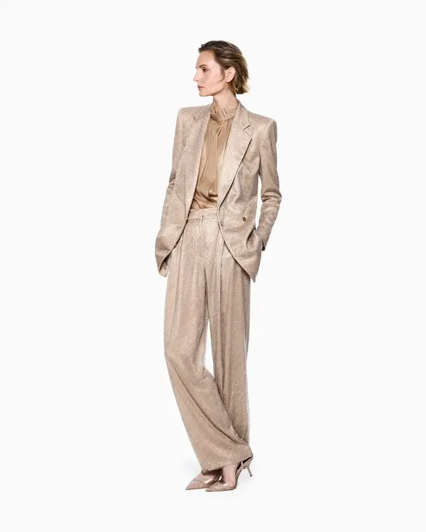 Giorgio Armani Single-breasted Jacket With Rhinestone Embroidery