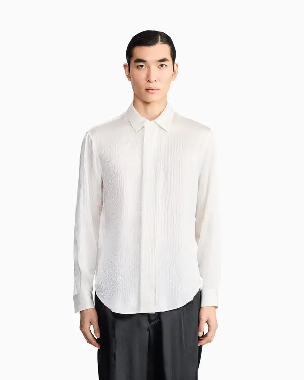 Giorgio Armani Hammered Silk Satin Shirt