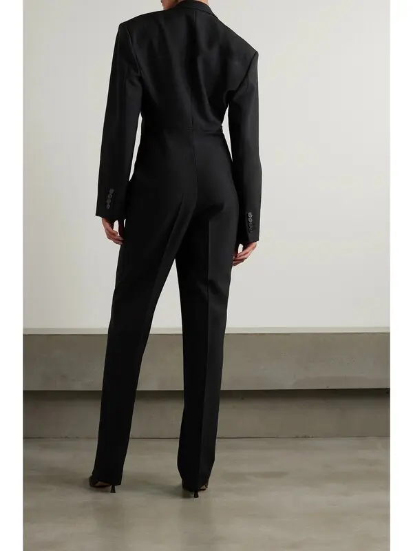 Stella McCartney Satin-trimmed Wool Jumpsuit