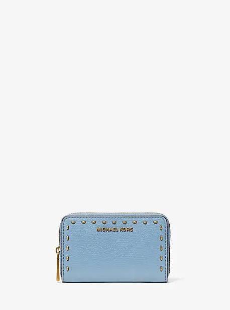 Michael Kors Small Studded Leather Wallet - Blue