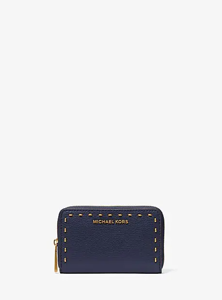 Michael Kors Small Studded Leather Wallet - Blue