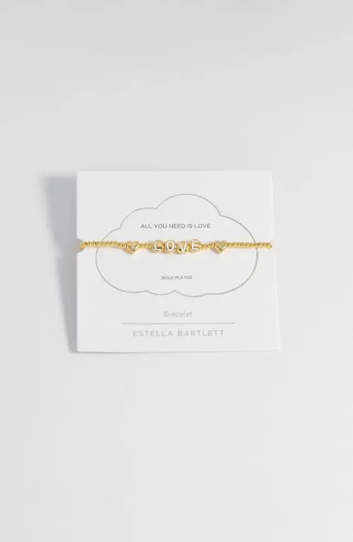 Estée Lauder Love Letter Beaded Bracelet - Gold