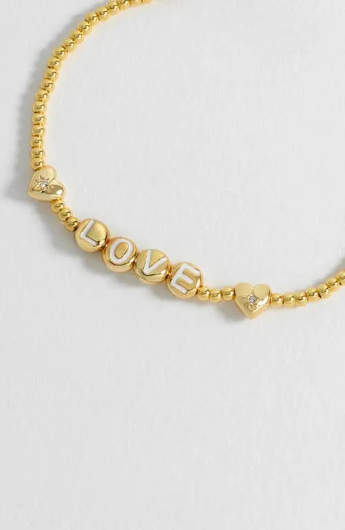 Estée Lauder Love Letter Beaded Bracelet - Gold