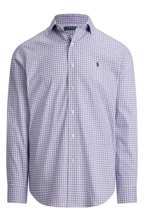 Polo Ralph Lauren Classic Fit Performance Twill Button-down Shirt - Lavender Navy Multi