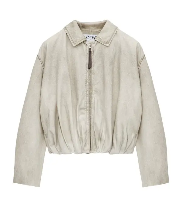 Loewe Cotton Draped Jacket - Grey