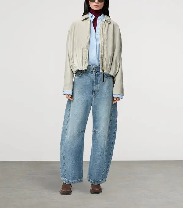 Loewe Cotton Draped Jacket - Grey