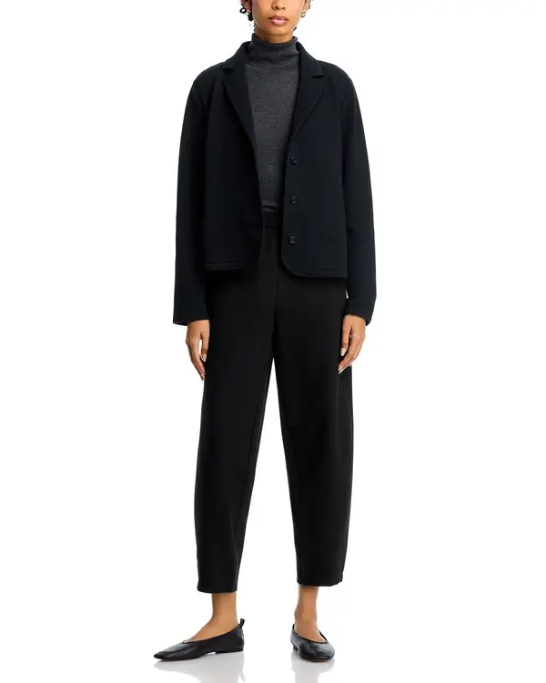 Eileen Fisher Textured Double Knit Notch Collar Jacket