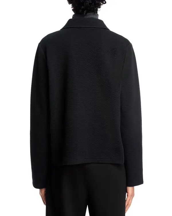 Eileen Fisher Textured Double Knit Notch Collar Jacket