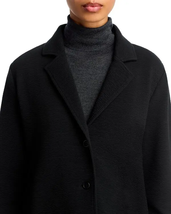Eileen Fisher Textured Double Knit Notch Collar Jacket