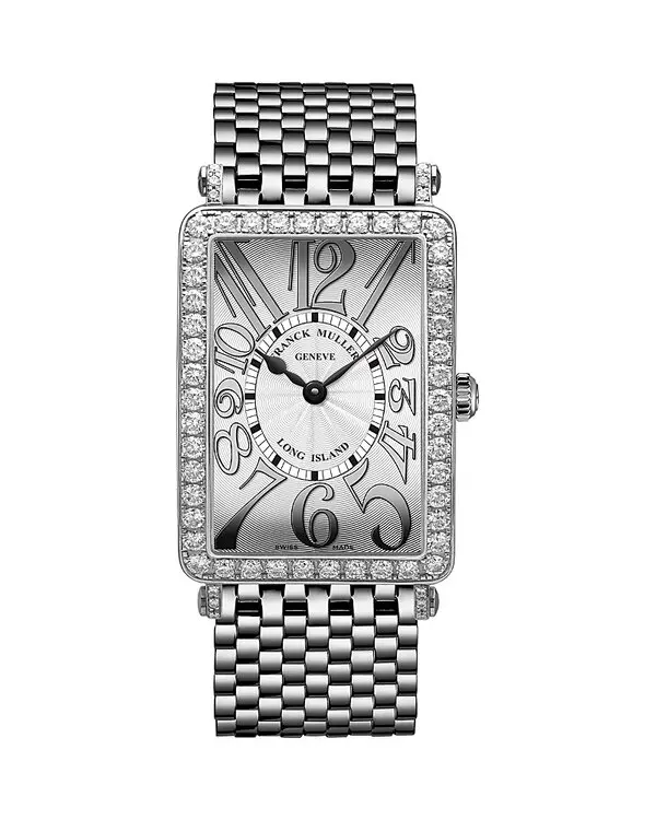 Franck Muller Long Island Rectangular Bracelet Watch - White/silver