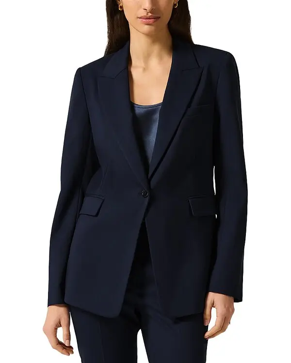 ARGENT Double Breasted Peak Lapel Blazer - Midnight