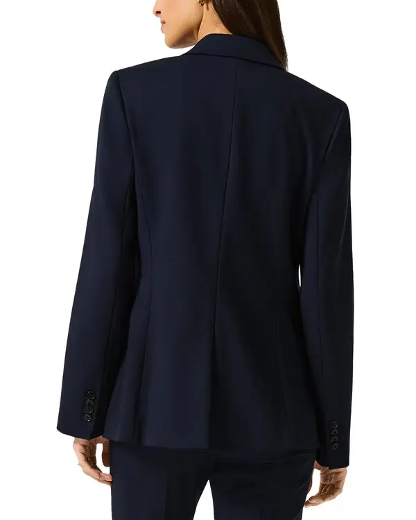 ARGENT Double Breasted Peak Lapel Blazer - Midnight